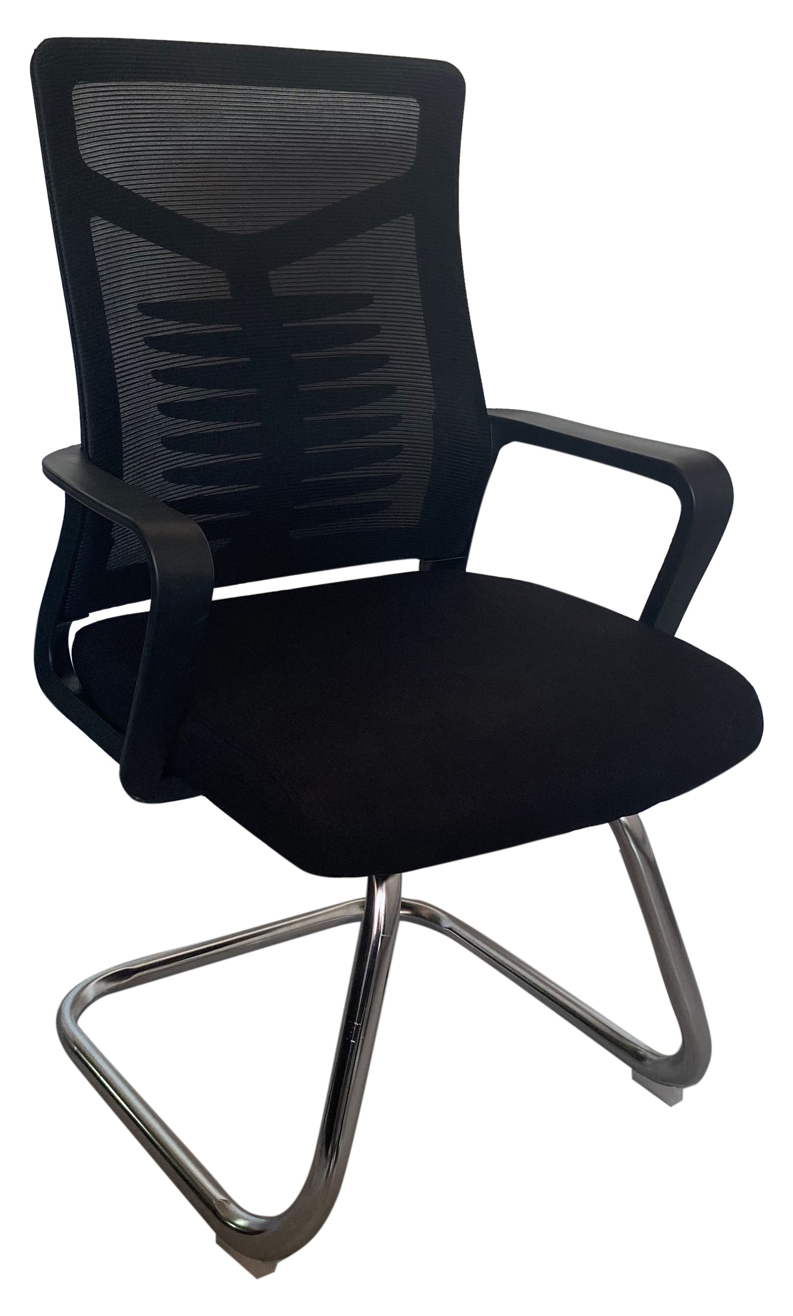 Visitor Mesh Chair with Chrome Sled Base and Armrests, NX 2323