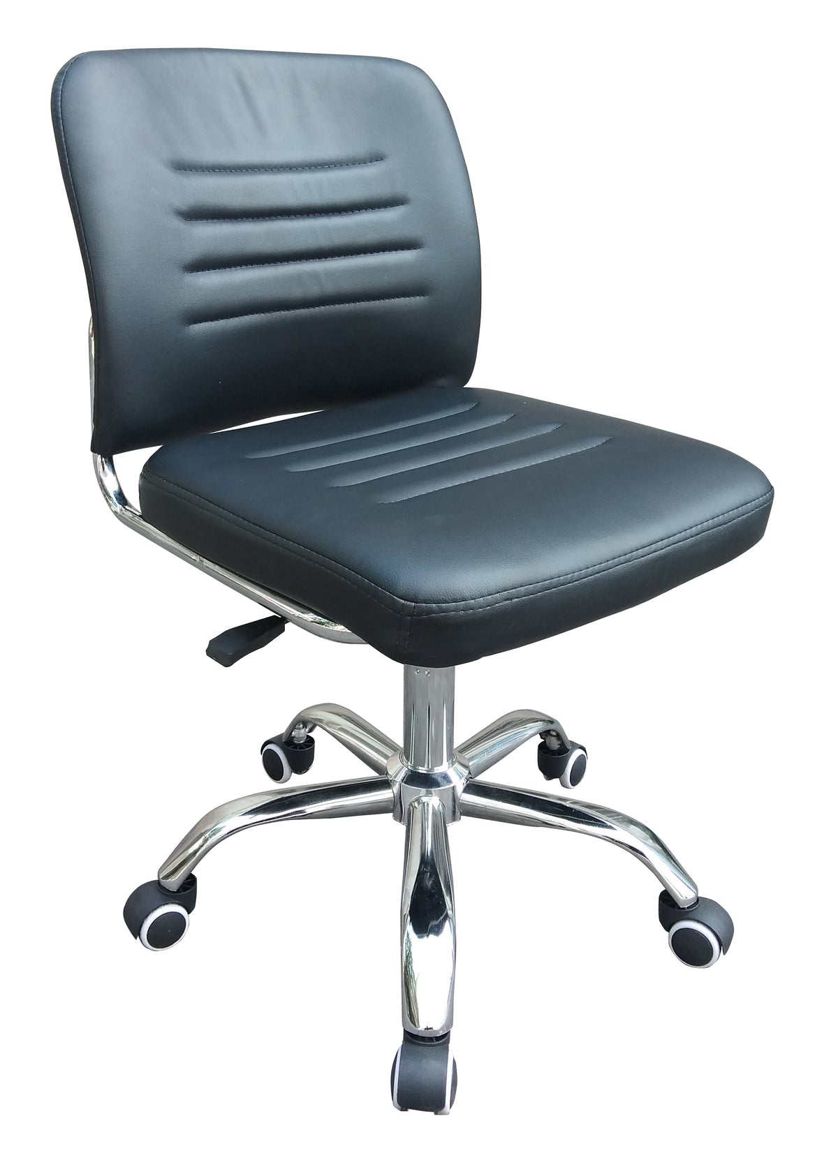 Lowback PU Leather Office Chair, Without Armrest, A 905