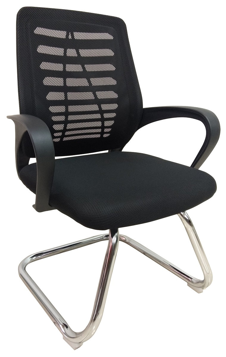 Mesh Sled Base Side Guest Chair with Armrest, EC 2123