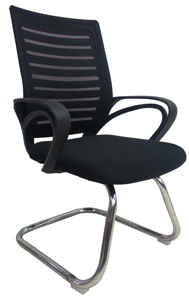 Mesh Sled Base Side Guest Chair with Armrest, EC 2149